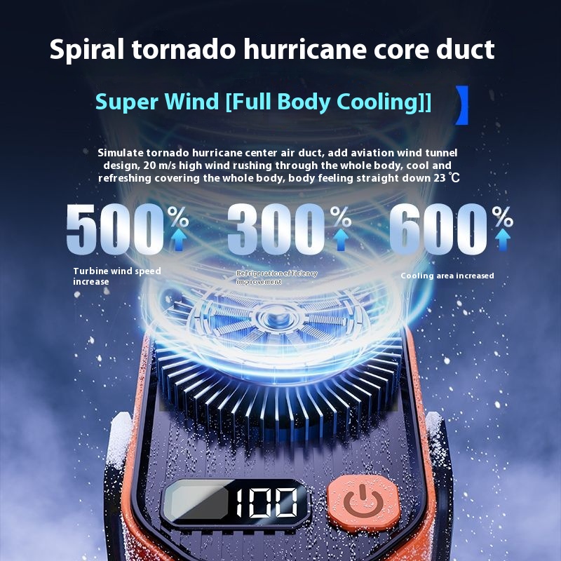 Waist-mounted fan, portable outdoor high-temperature operation cooling ...