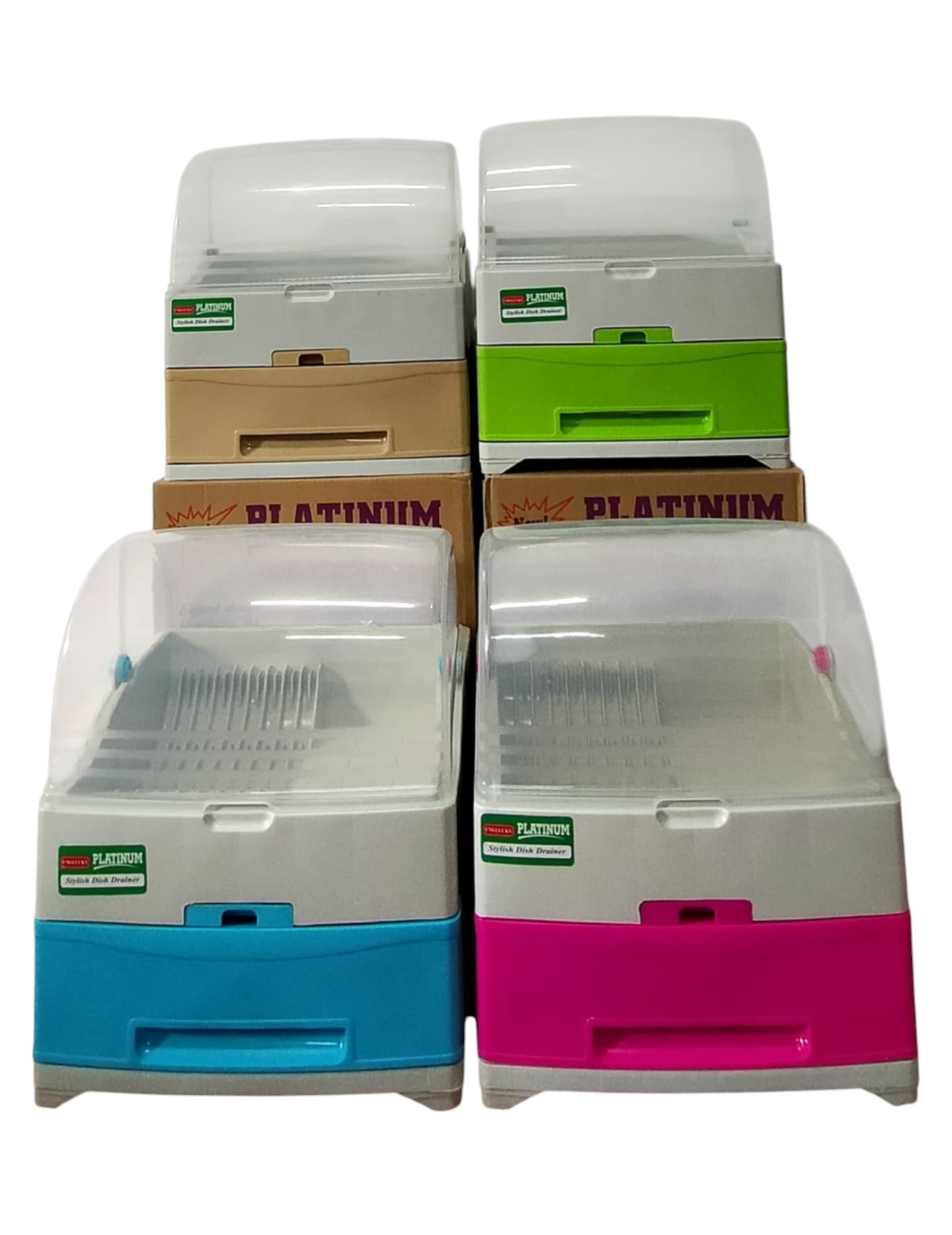 DISH DRAINER #988-1D PLATINUM UNI-LUCKY PLATUHAN (RANDOM COLOR ...