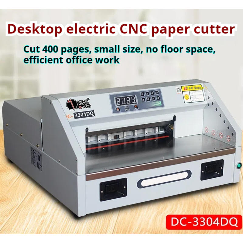 DC-3304DQ Desktop Electric Paper Cutting Machine Business Card Bid Text ...