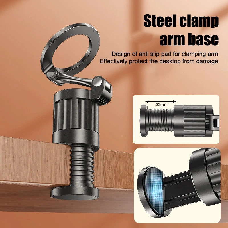 Foldable Travel Magnetic Phone Clip Holder For IPhone For Magsafe 360 ...