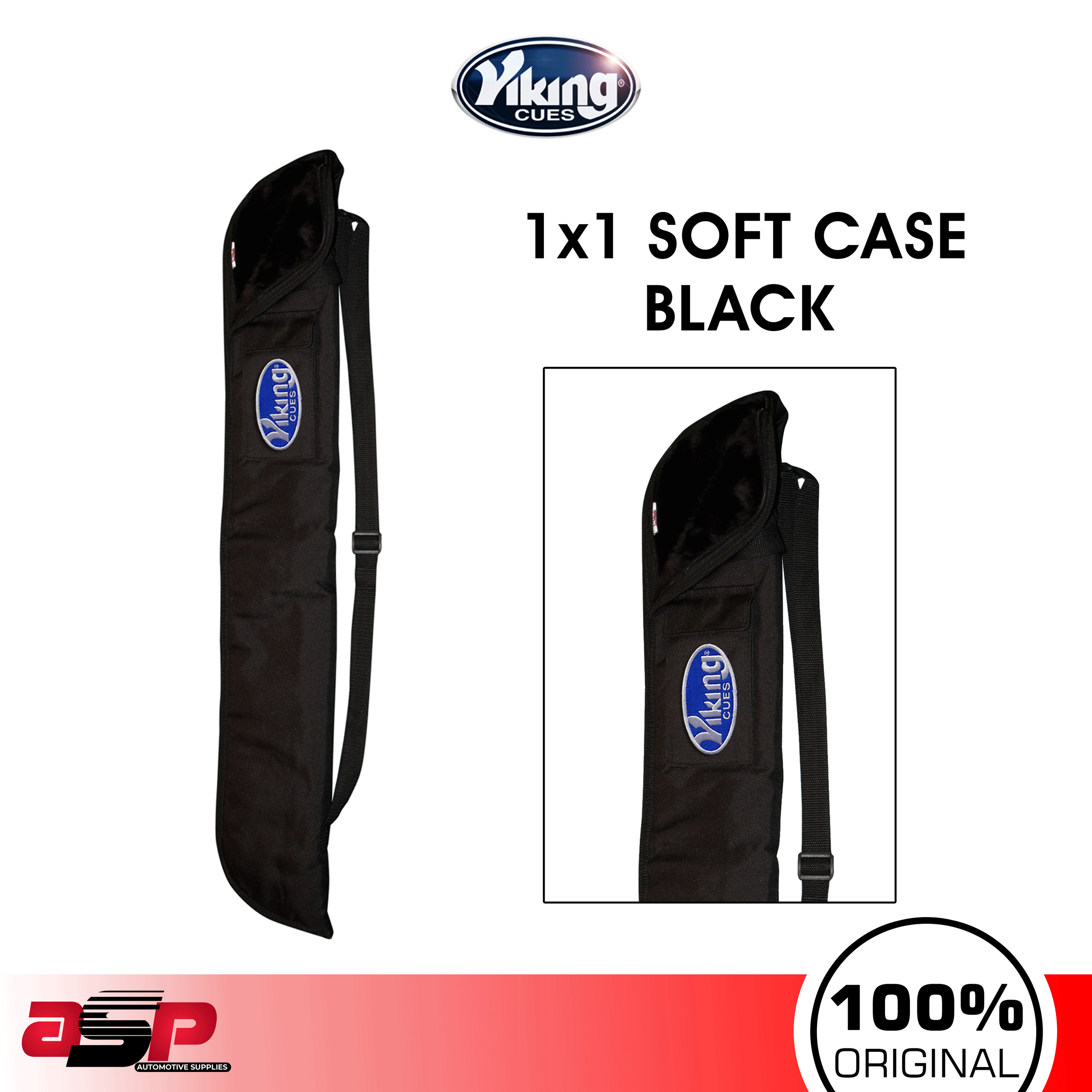 Viking 1x1 Soft Cue Case - Billiard Cue Case Black | Shopee Philippines