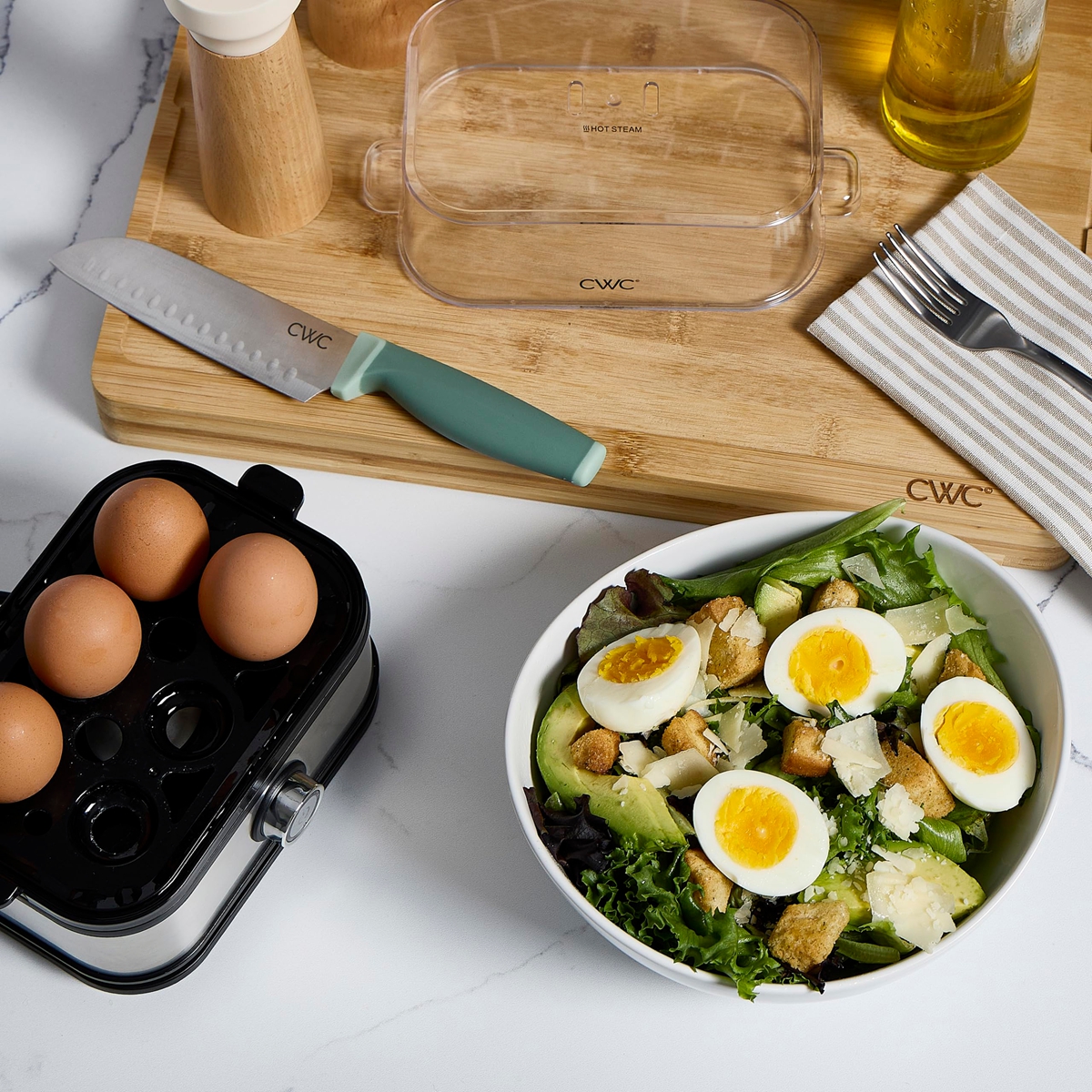 Sonifer Egg Boiler 200W Stainless housing Egg Cooker Egg Steamer Electric steamer with 6 eggs ...