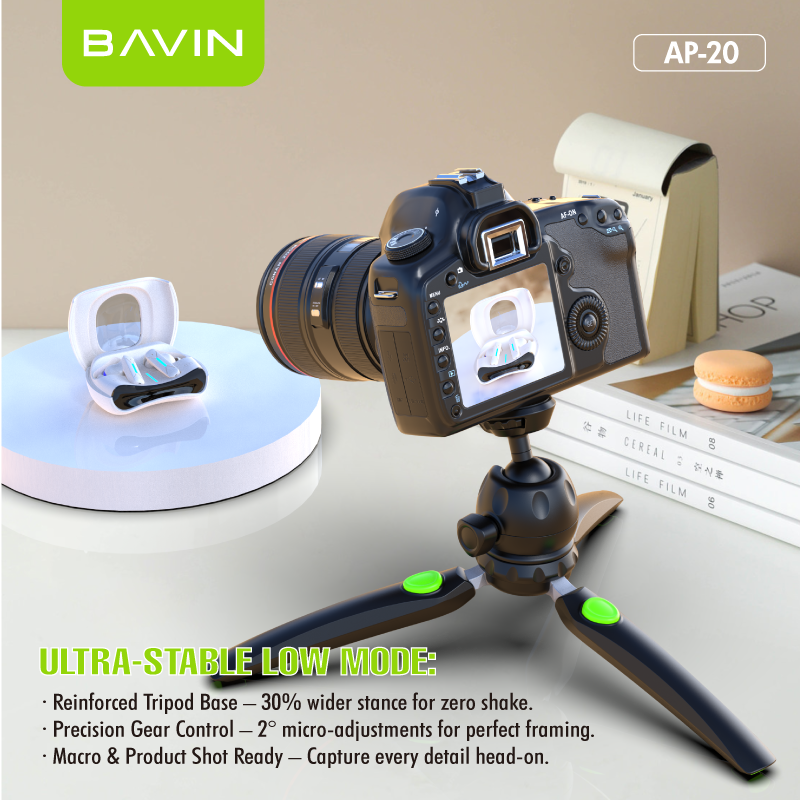 BAVIN P20 Mini Tripod Stand w/ Retractable Compact & Lightweight for ...