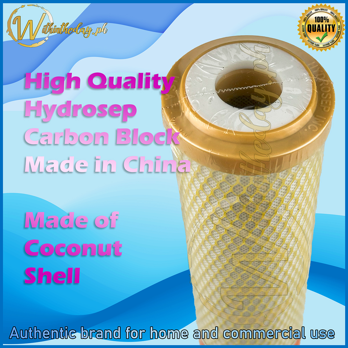 China Hydrosep Carbon Block 20 inch slim Coco Shell Activated Carbon ...
