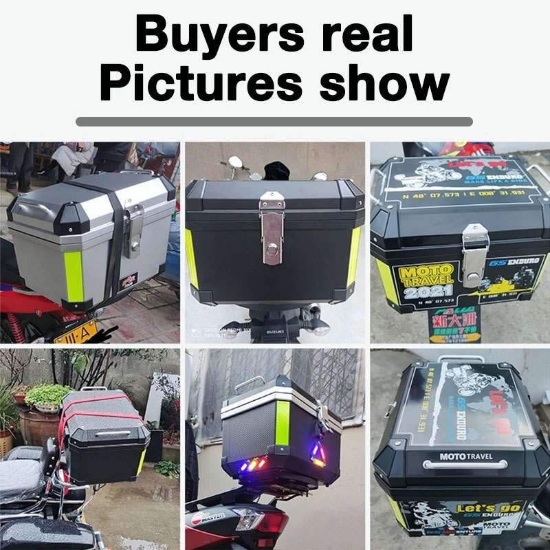36/45L Motorcycle Top Box Motorcycle Compartment universal motorcycle ...