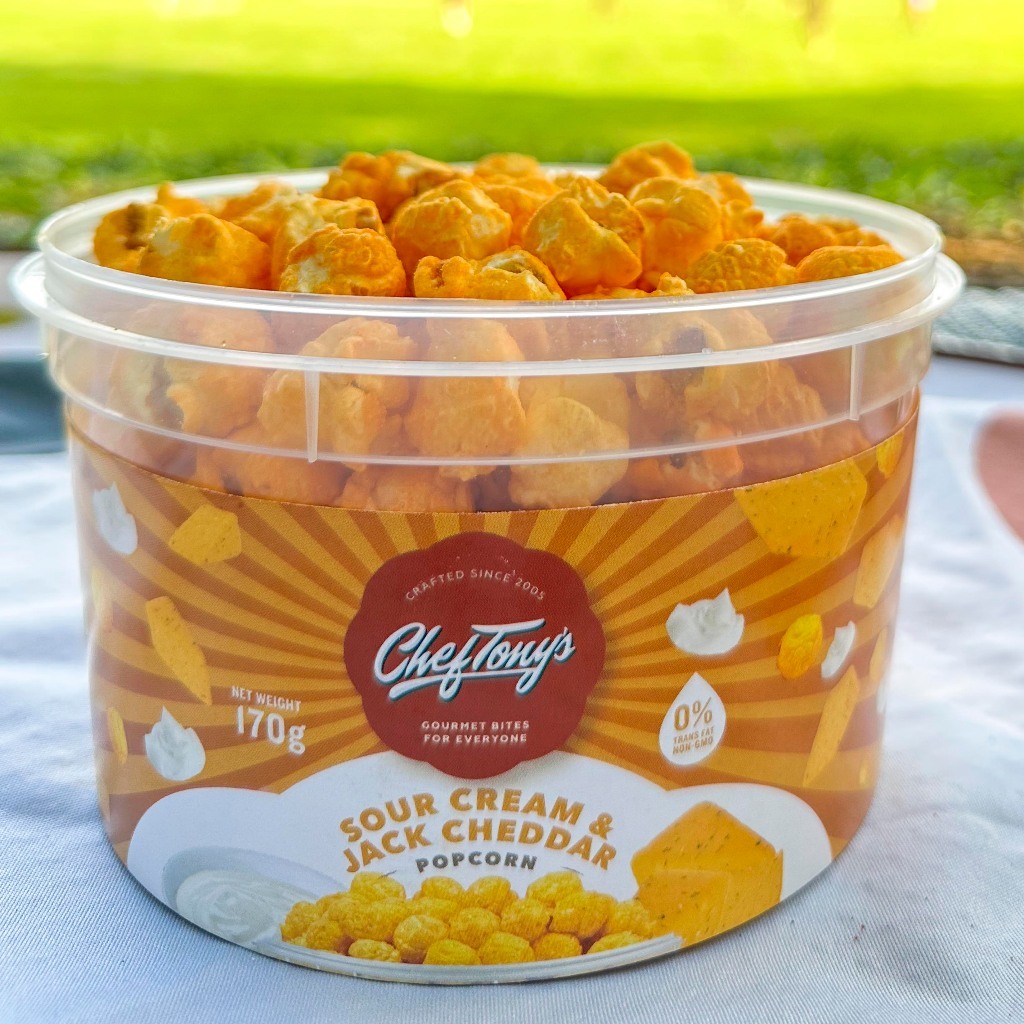 Chef Tony's Ready to Eat Popcorn - 2 Small Tubs (Sour Cream & Jack ...