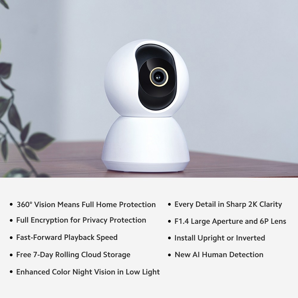 BUY 1 Get 1 XIAOMI CCTV Camera 2K HD WiFi Wireless 3D Panorama ...