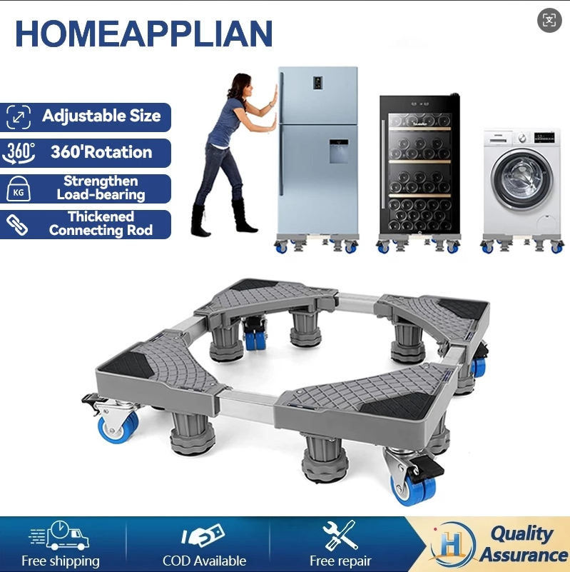 Washing machine frame with wheels, refrigerator frame with adjustable ...
