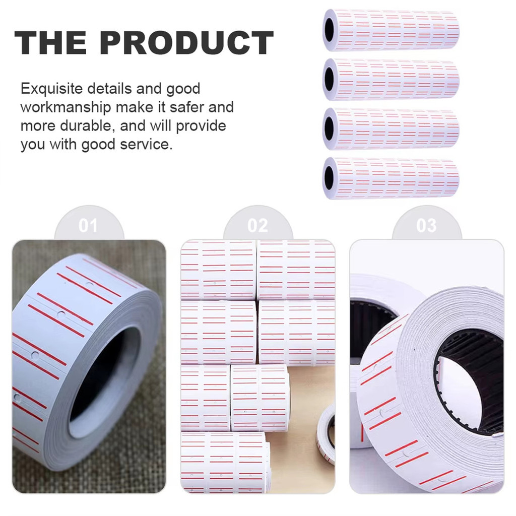10 Rolls Price Tag Sticker Single Row Paper Labels for Tagging Label ...