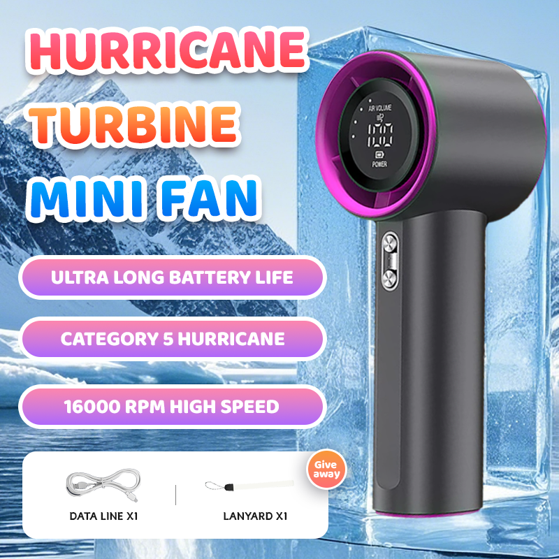 【⚡Flash Sale】Handheld Turbo Fan 4000mAh Portable Rechargeable Strong ...