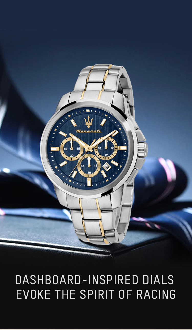 【2 Years Warranty】 Maserati Successo 44mm Blue Dial Men's Quartz Watch ...
