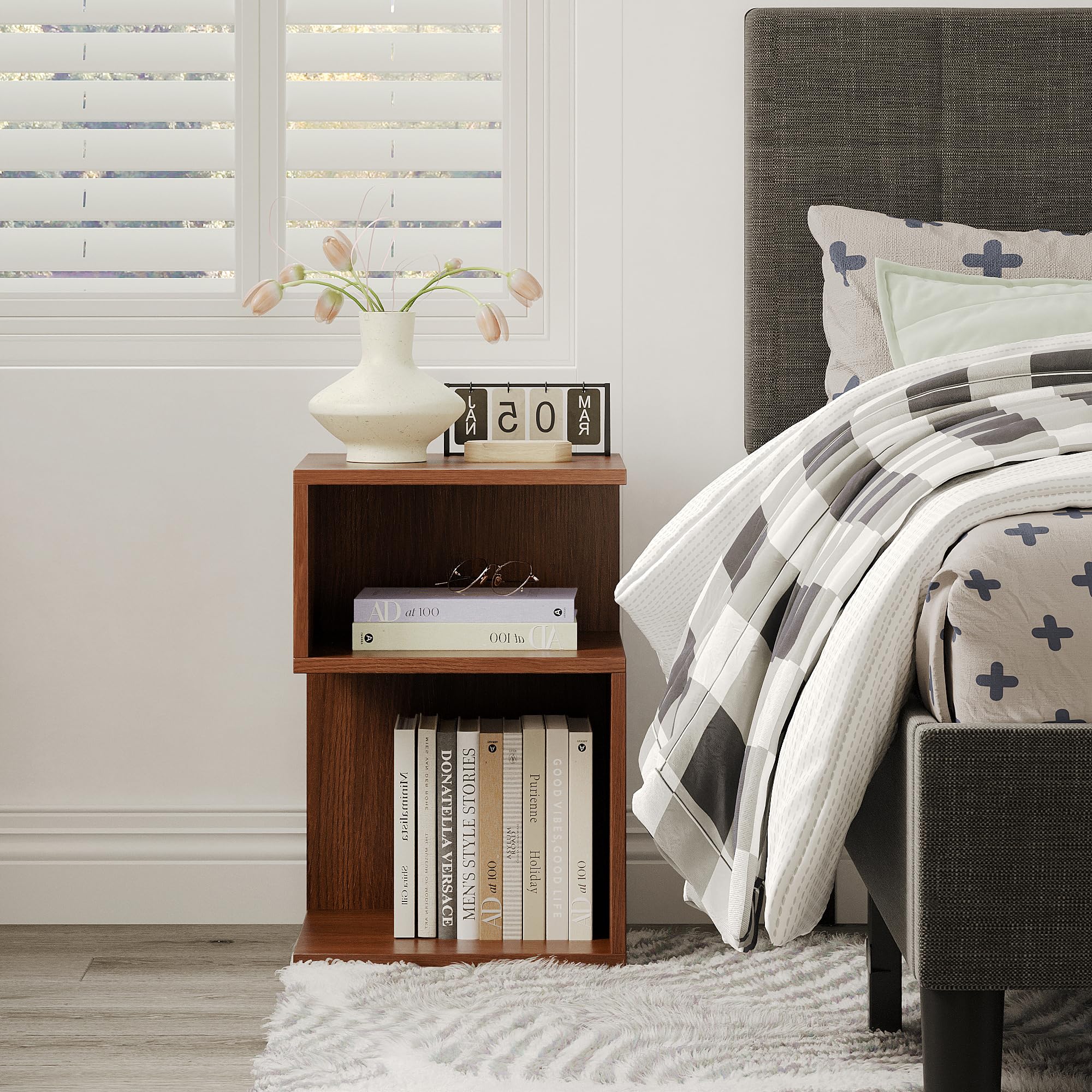 Nordic Bedside Table Small Square Desk Coffee Table Simple Sofa Side ...