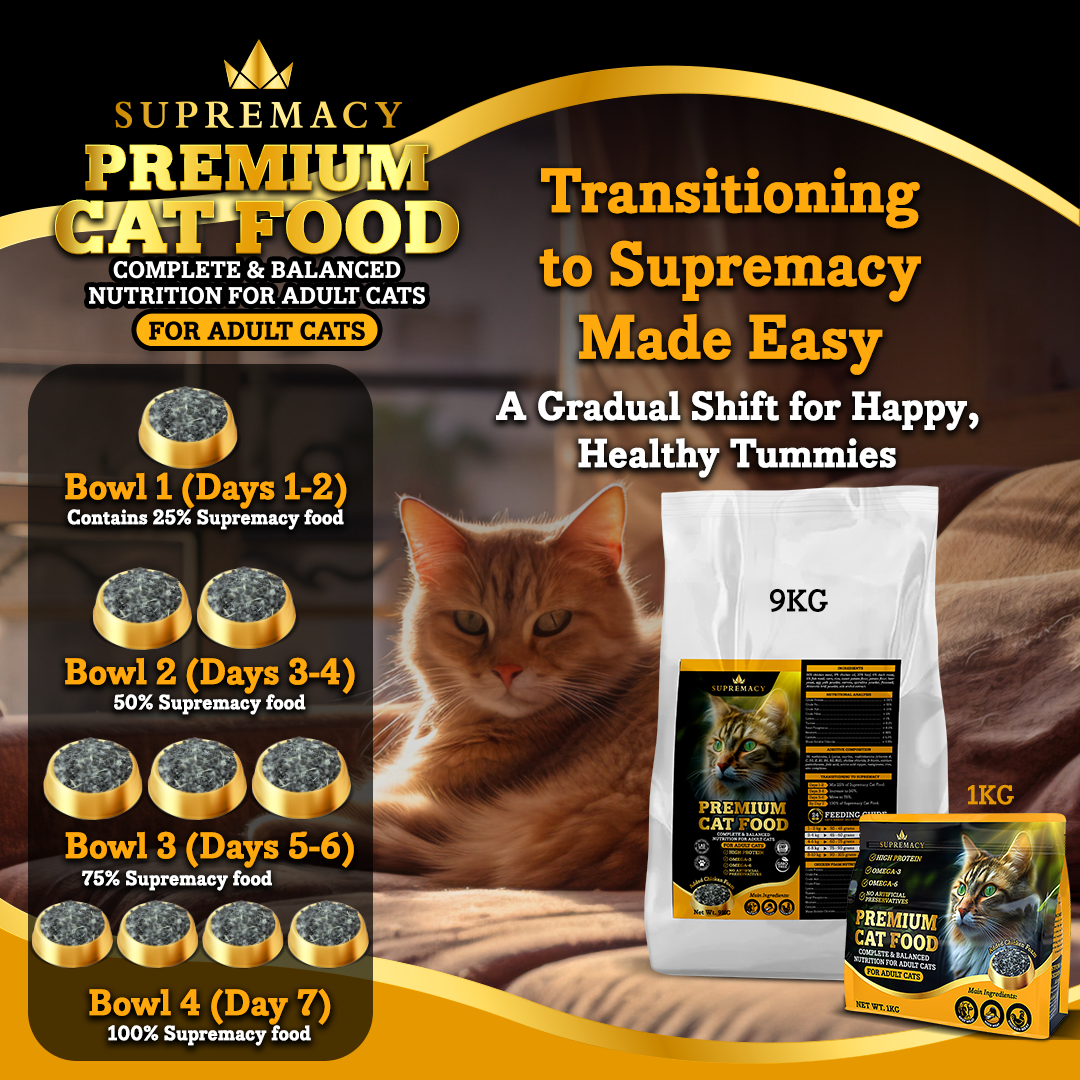 Supremacy Premium Cat Food 1kg Trial Pack Complete Balanced Nutrition ...