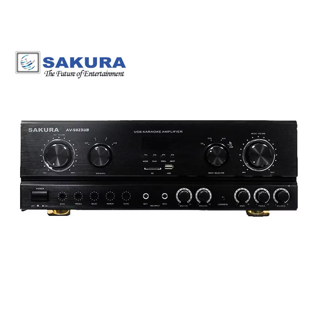 Original Sakura AV-5023UB 550W X2 Karaoke Bluetooth Amplifier Or Music ...