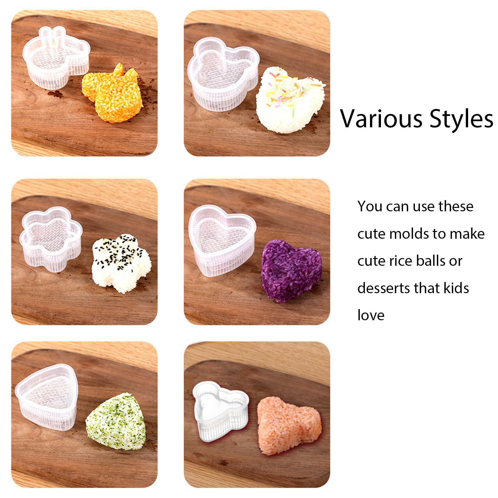 Creative Cartoon DIY Rice Molder Onigiri Sushi Press Bear Heart Floral ...