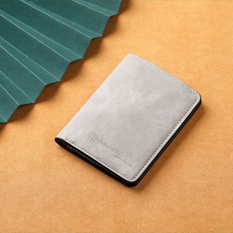 VOLUNTEER SUEDE Leathe Wallet For Men Slim Short Credit Card Holder ...