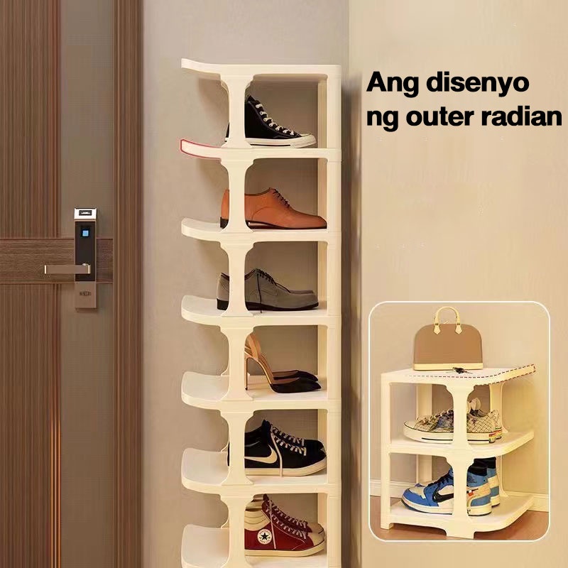 SALVO Multi-tier Plastic Shoe Rack Stackable Household Shoe Shelf ...