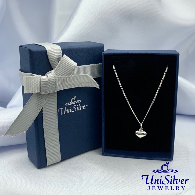 Unisilver 925 Sterling Silver Heart Pendant Necklace for Kids (KN050 ...