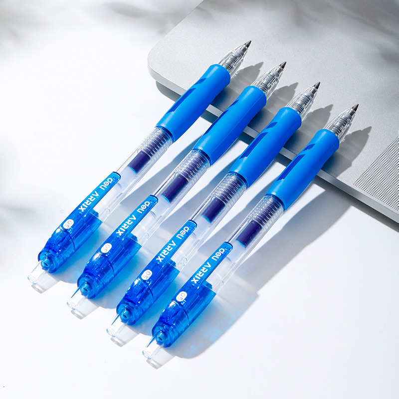 Deli 0.5mm Press Gel Pen Black/Blue Writing Ballpen Sign Pen Office ...