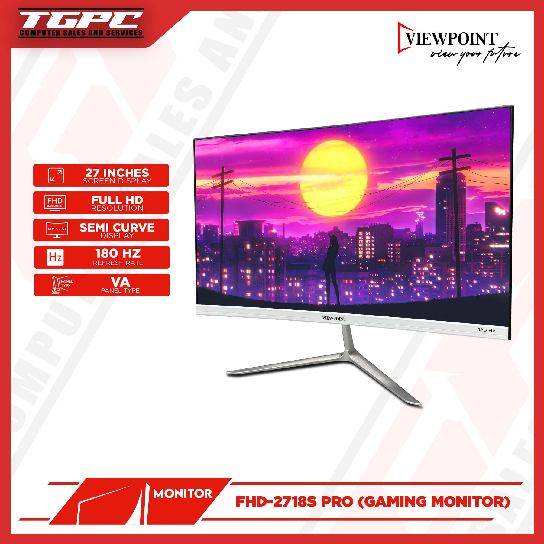 Viewpoint 27inch 180hz Semi Curve Monitor | Shopee Philippines