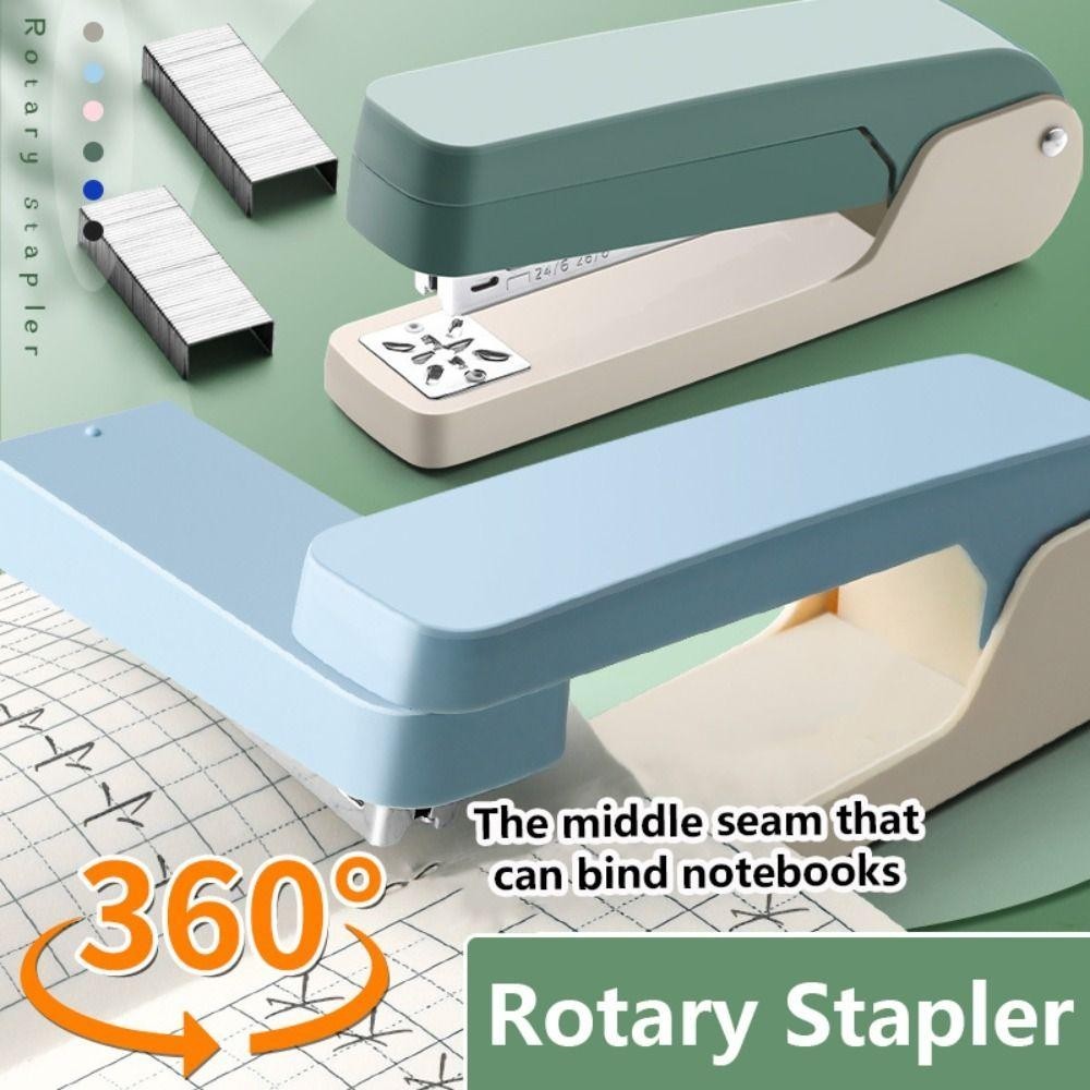 360 Stapler Rotation Heavy Duty Stapler 24/6 Staples Effortless Long ...