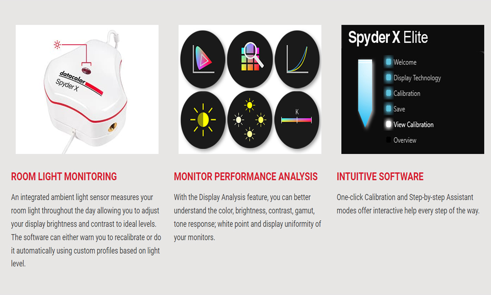 Datacolor Spyder X Elite Colorimeter Monitor Color Calibration Tool for ...