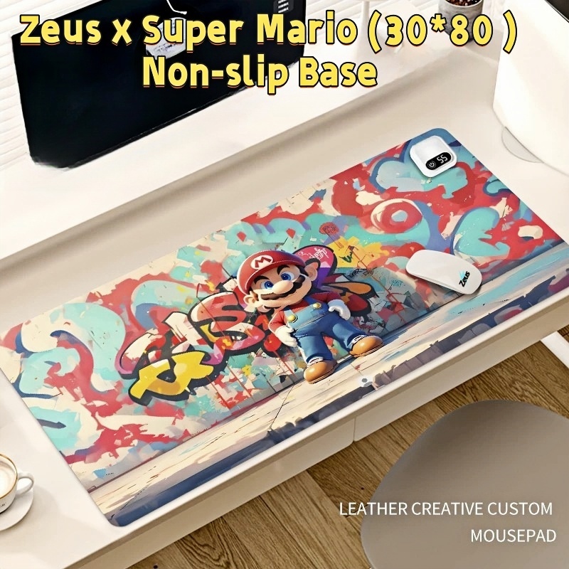 Zeus x Super Mario Washable Mouse Pad Extended Mouse Pad Large Mouse ...