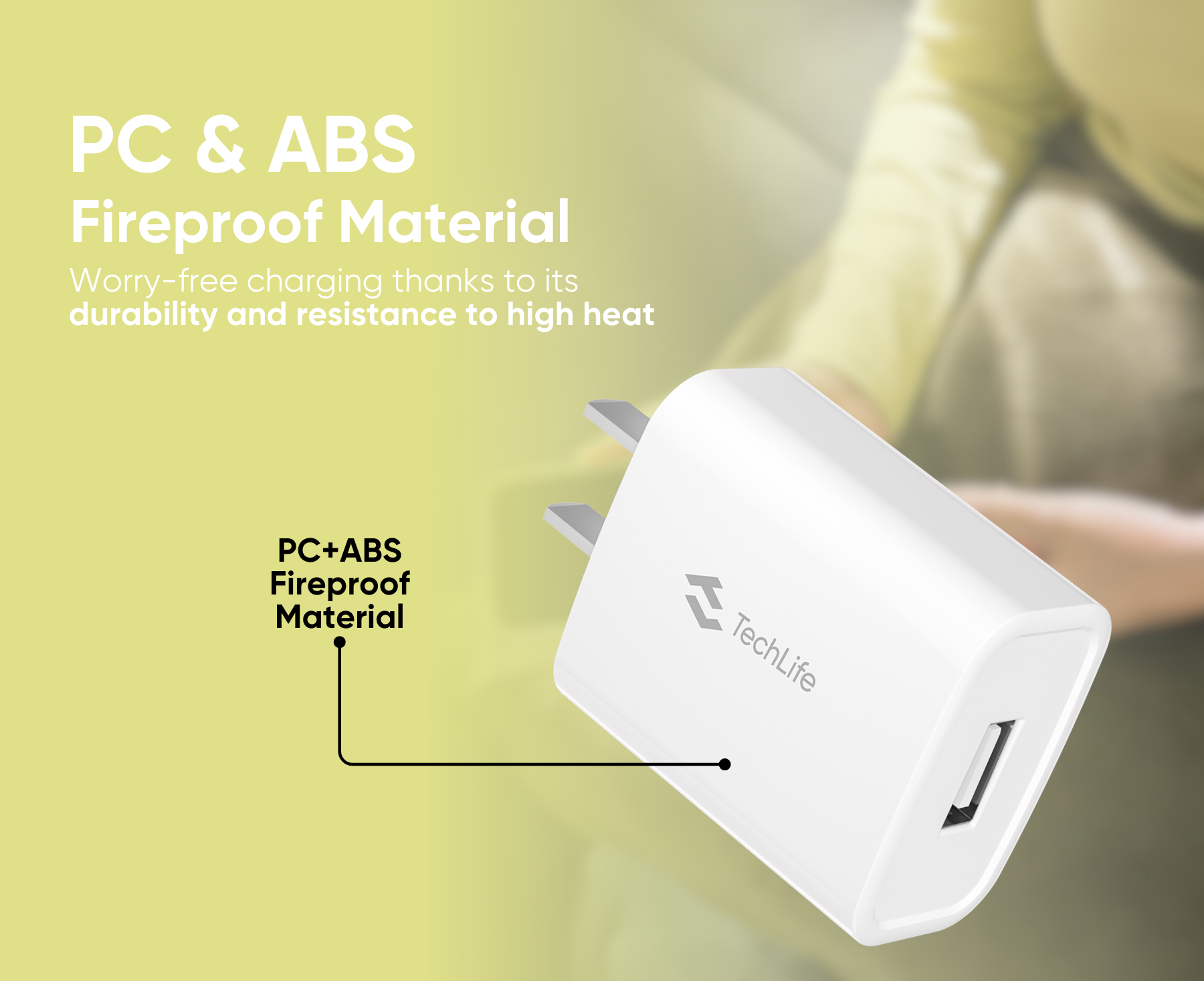 TechLife 10W Charger SC1A-1 l 10W Fast Charging l PC & ABS Fireproof ...