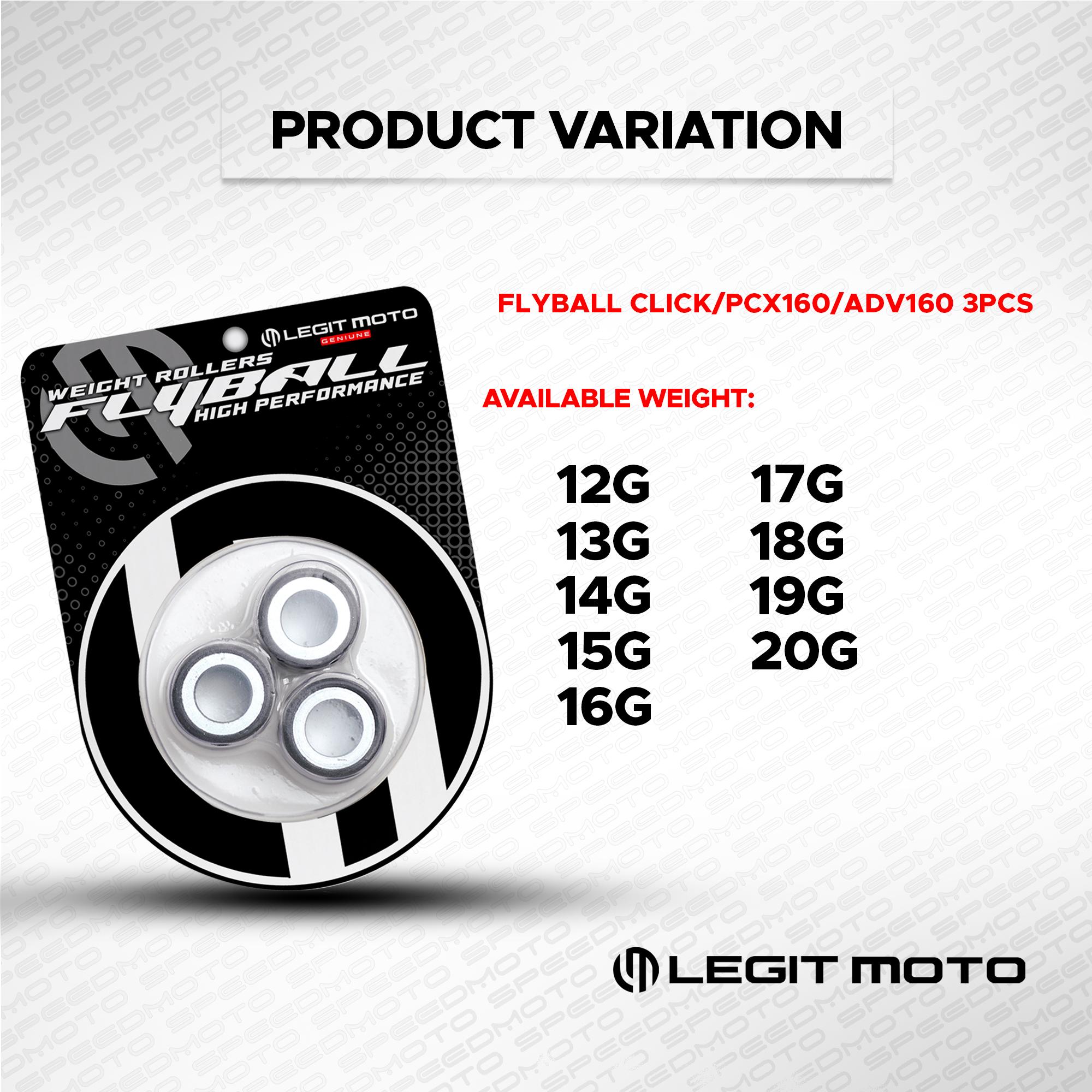 LEGITMOTO GENUINE HONDA CLICK, PCX 160, ADV 160 FLYBALL ROLLER WEIGHT ...