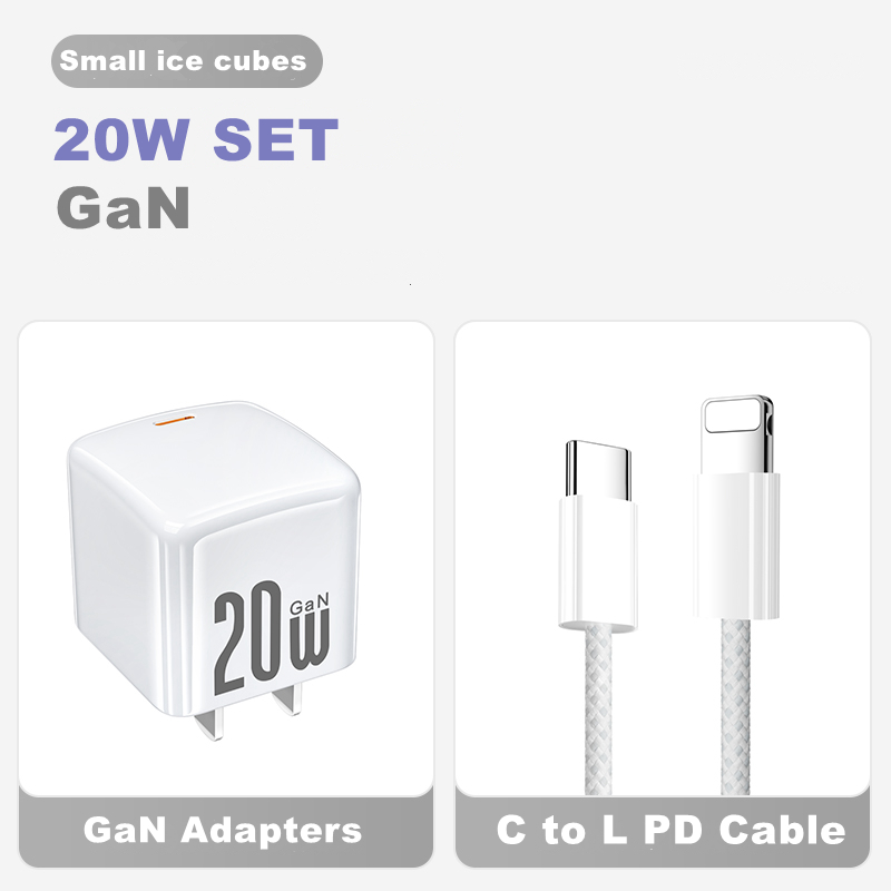 PD 20W charger Small Cube Ice Point GaN fast charger for TYPE-C TO 6G ...