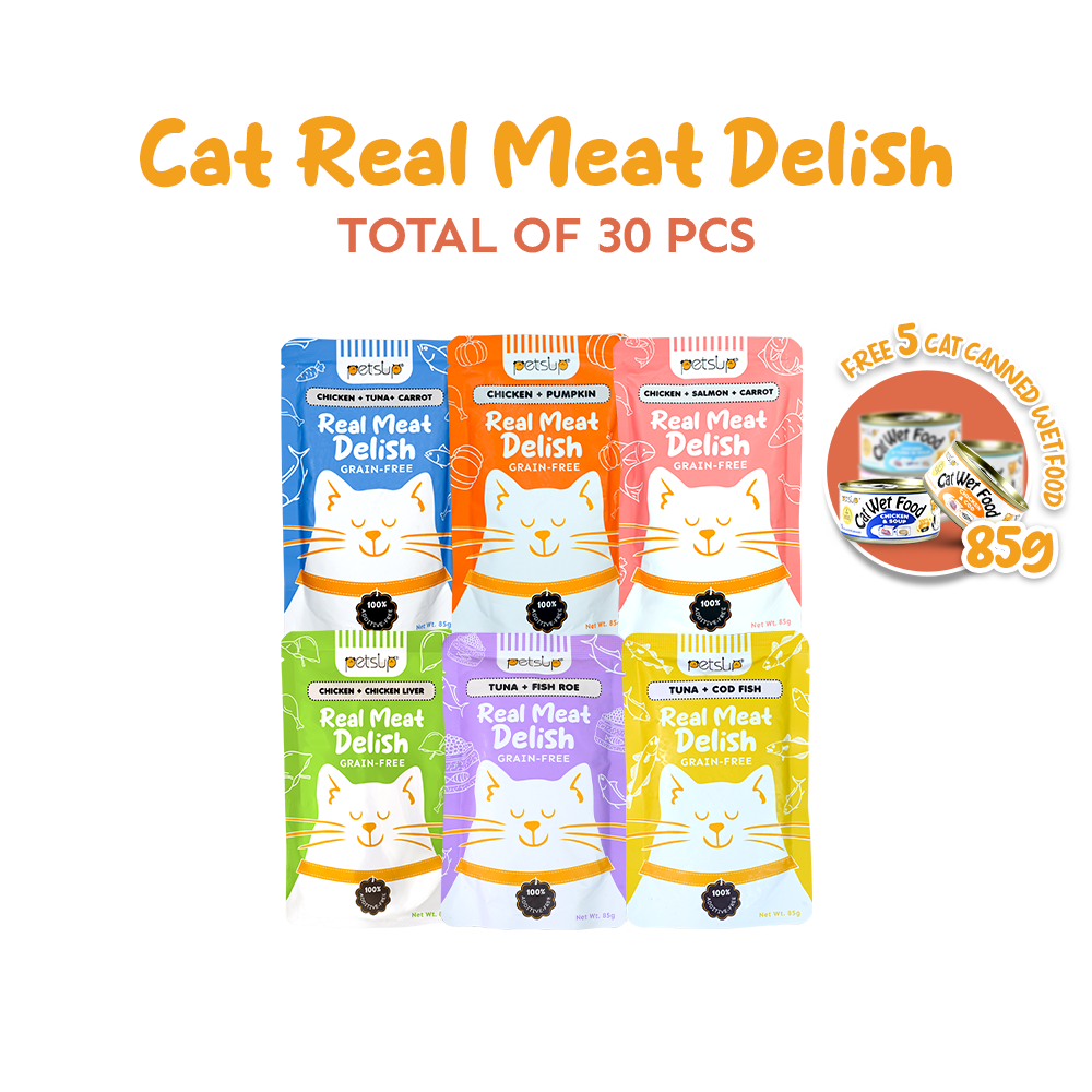 Petsup Bundle Cat Wet Food Meow Monthly Delish With 𝙁𝙧𝙚𝙚 Cans/Pouches ...