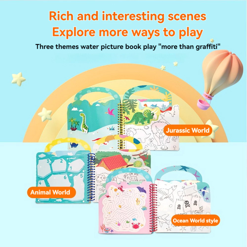 Magic Water Painting Book Magic Drawing Coloring Book Water Colouring ...