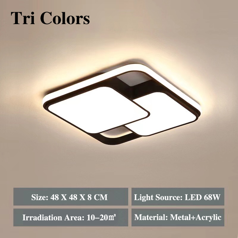 Nordic Tri Color Chandelier Ceiling Light Modern LED Ceiling Lamp 3 ...