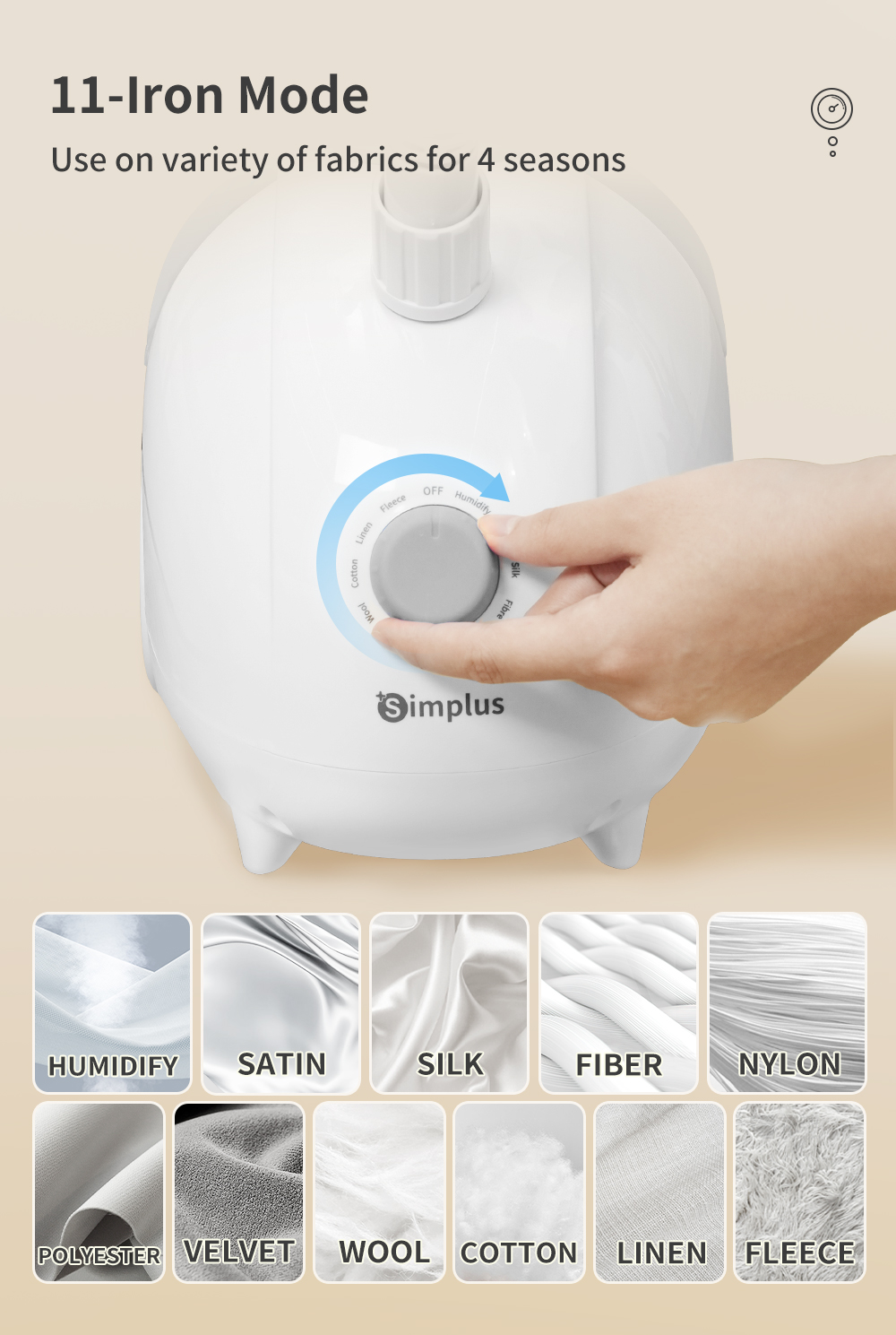 Simplus Garment Steamer Household Vertical Steamer for Clothes 2 in 1 ...