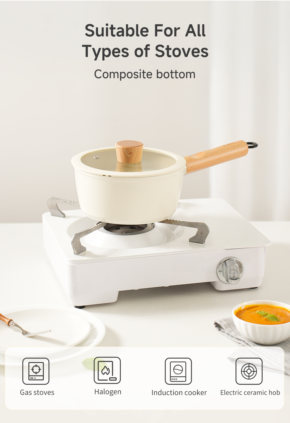 INSSA Non-Stick Frying Pan Upgrade Ceramic Coated Cookware Suitable for ...