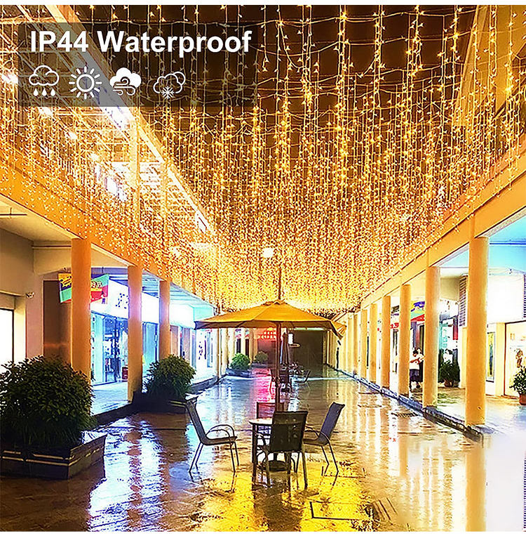 Christmas LED Lcicle Lights LED Outdoor Waterproof String Light Curtain ...