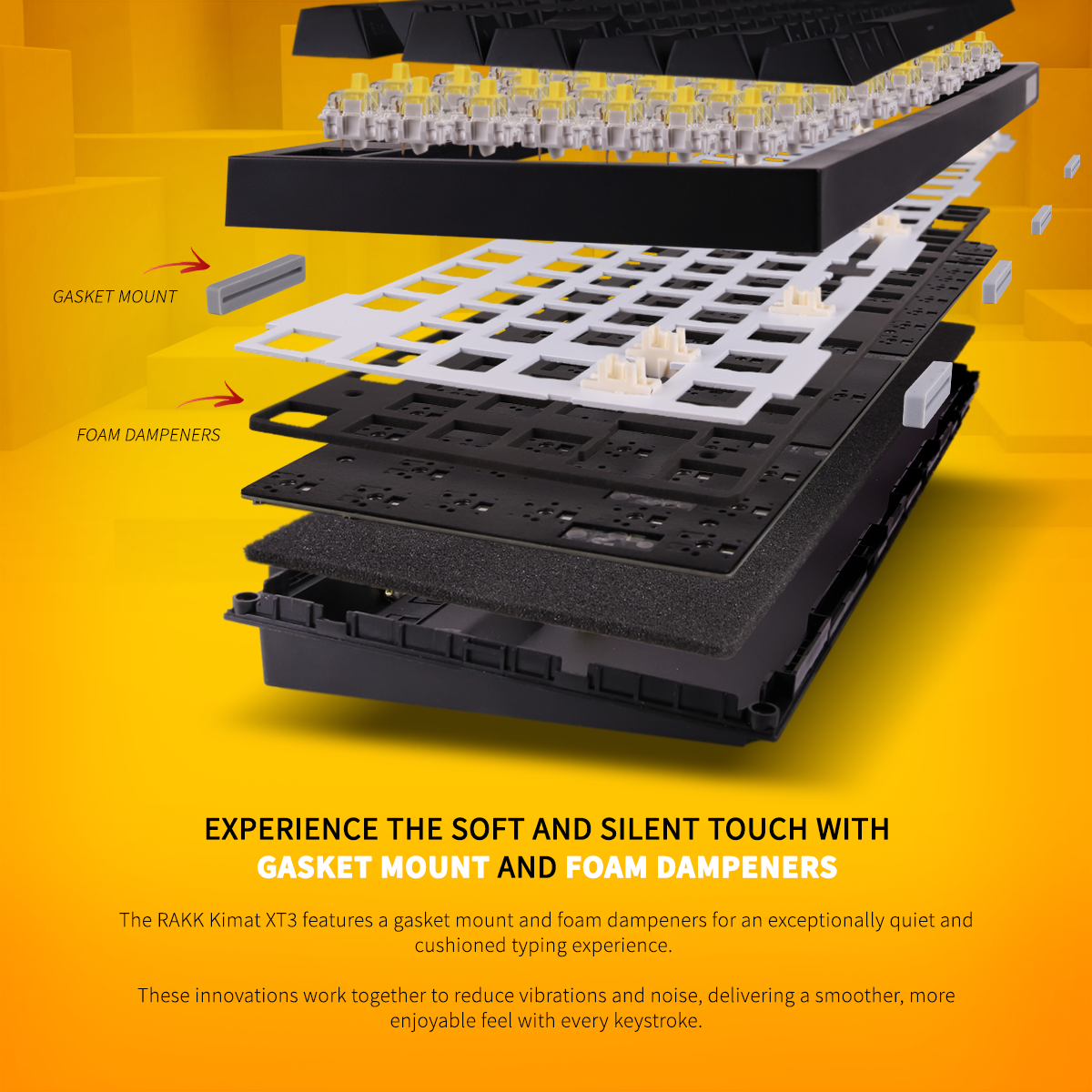 RAKK KIMAT XT3 Huano Yellow Blk Color and Grey Gradiant Trimode ...