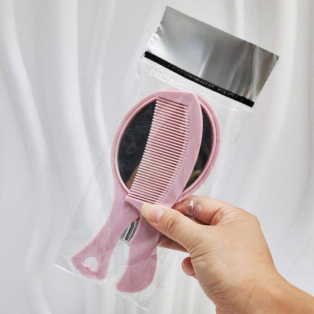 Hairdresser Comb Mirror Set Portable Comb Mirror Integrated Cute Girl ...