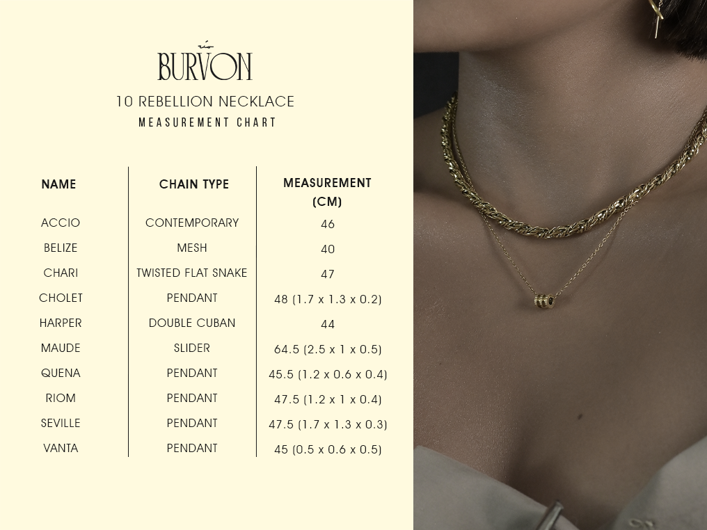 Burvon The Rebellion Collection Necklaces (Pendant & Statement Chain ...