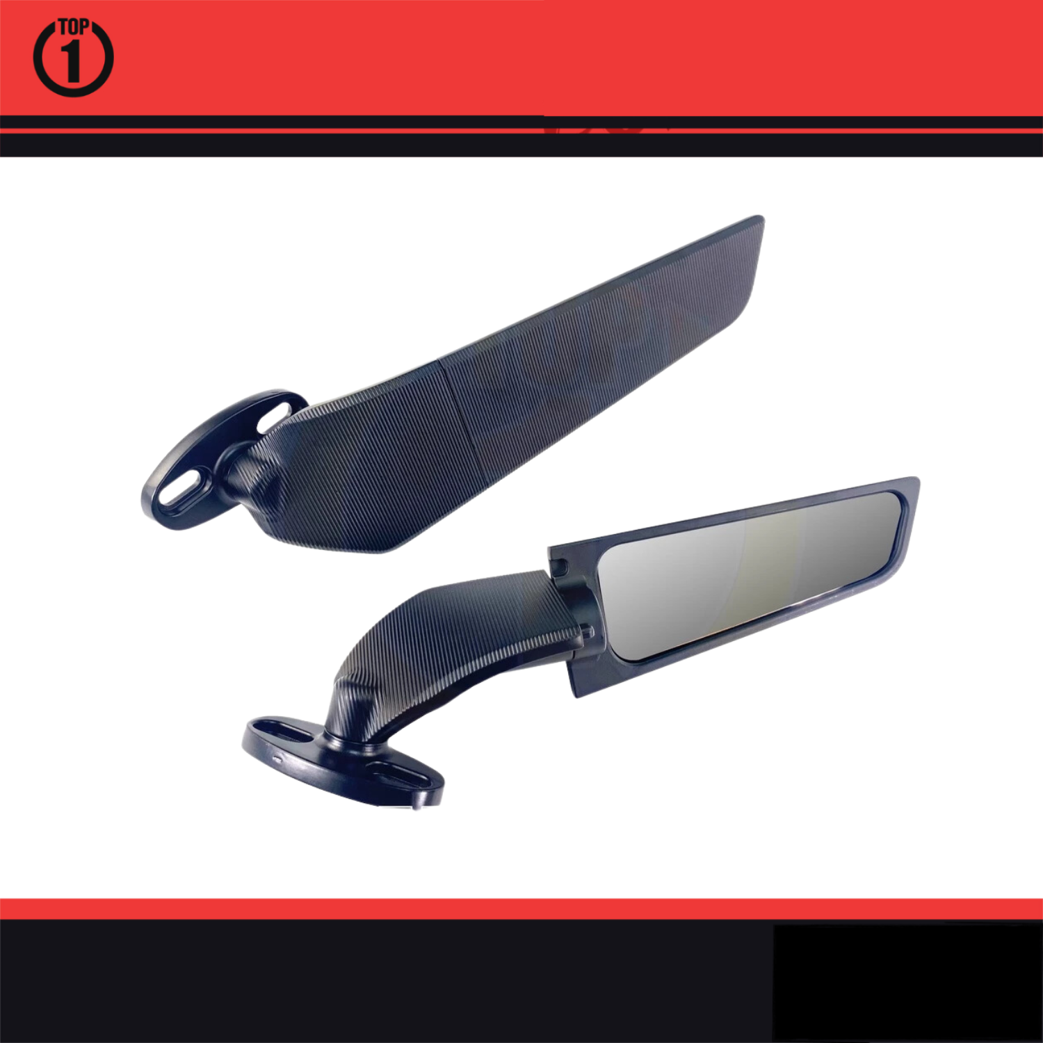 1 Pair Latest Upgraded Plus Version Stealth Side Mirror Sports Bike ...