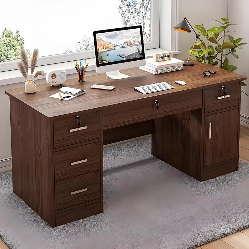 140CM Office Table With Drawer Cabinet Computer Table Home Modern ...