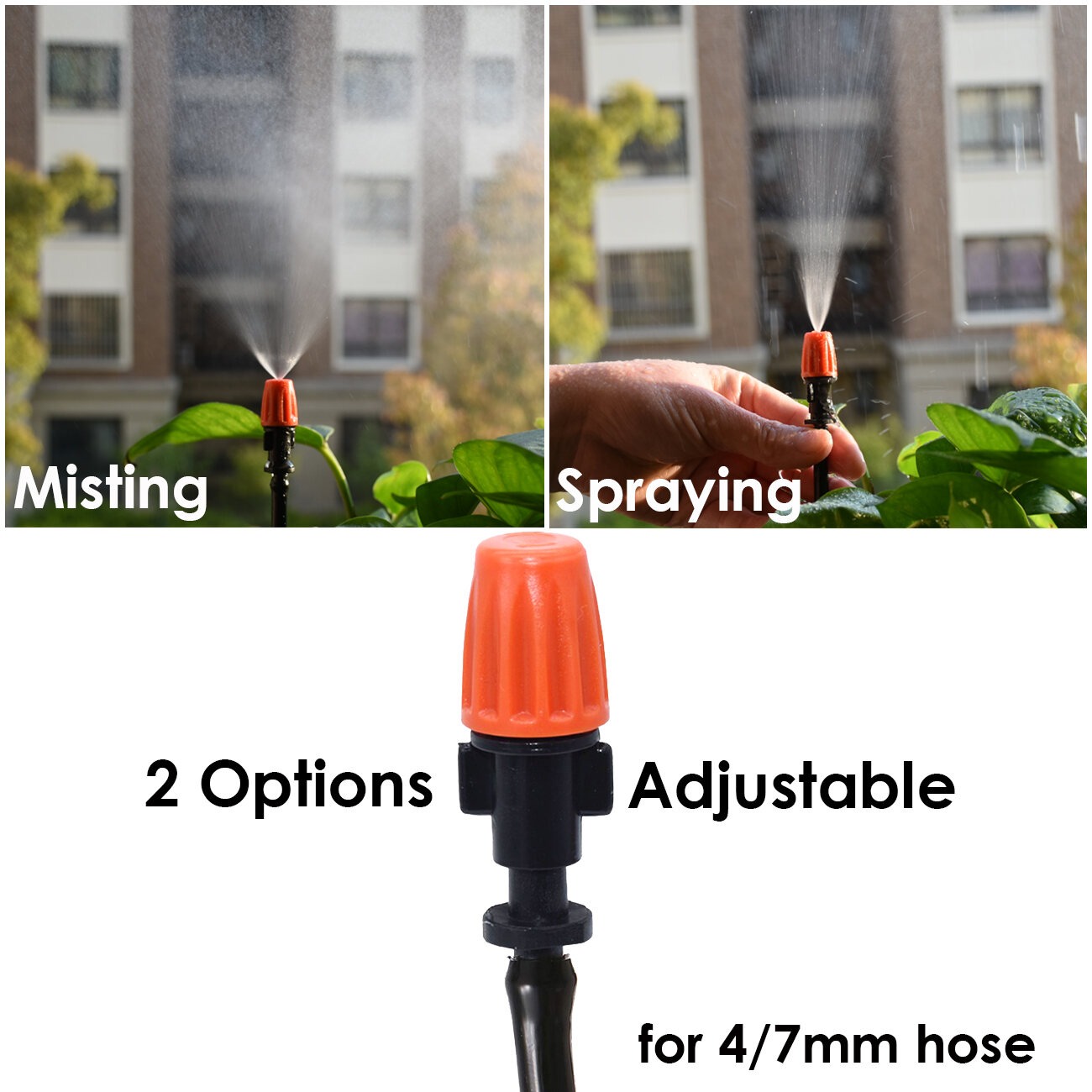 15M DIY Garden Micro Drip Irrigation System Plant Flower Watering Kit ...