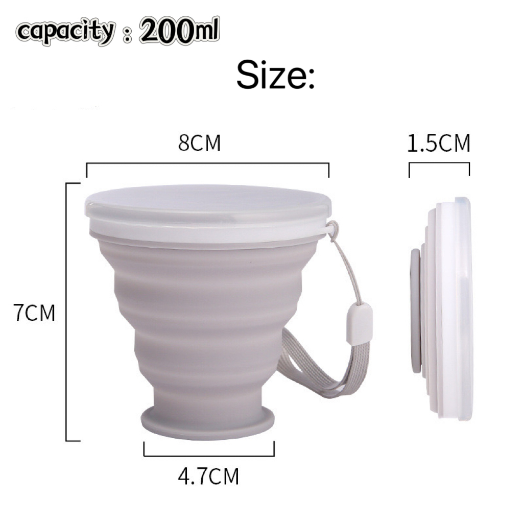 Portable Folding Silicone Travel Mug Macaron Color Silicone Drinking ...