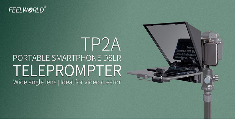 FEELWORLD TP2A Smartphone & Tablet Teleprompter with Support Up to 8 ...