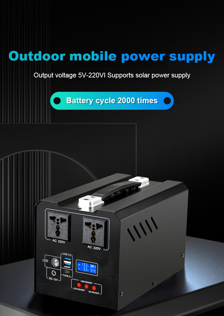 Portable 288000mAh Power Station 500W/220V Super Large Capacity Multi ...
