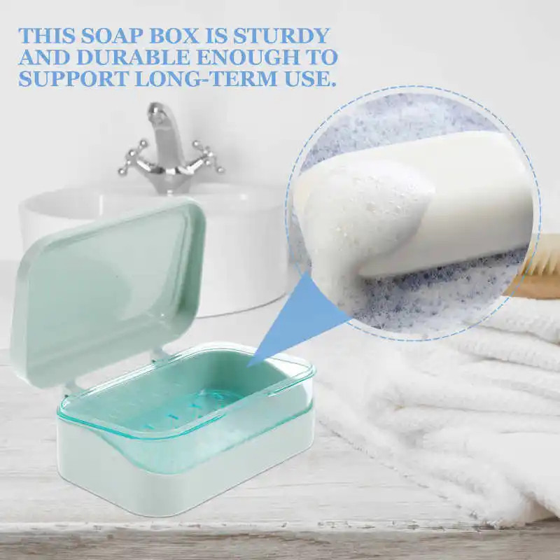 Kitchen Bathroom Soap Storage Draining Container Large Capacity Double ...