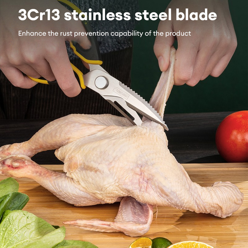Deli 9 Inches Kitchen Scissors Multi-purpose 3Cr13 Stainless Steel ...