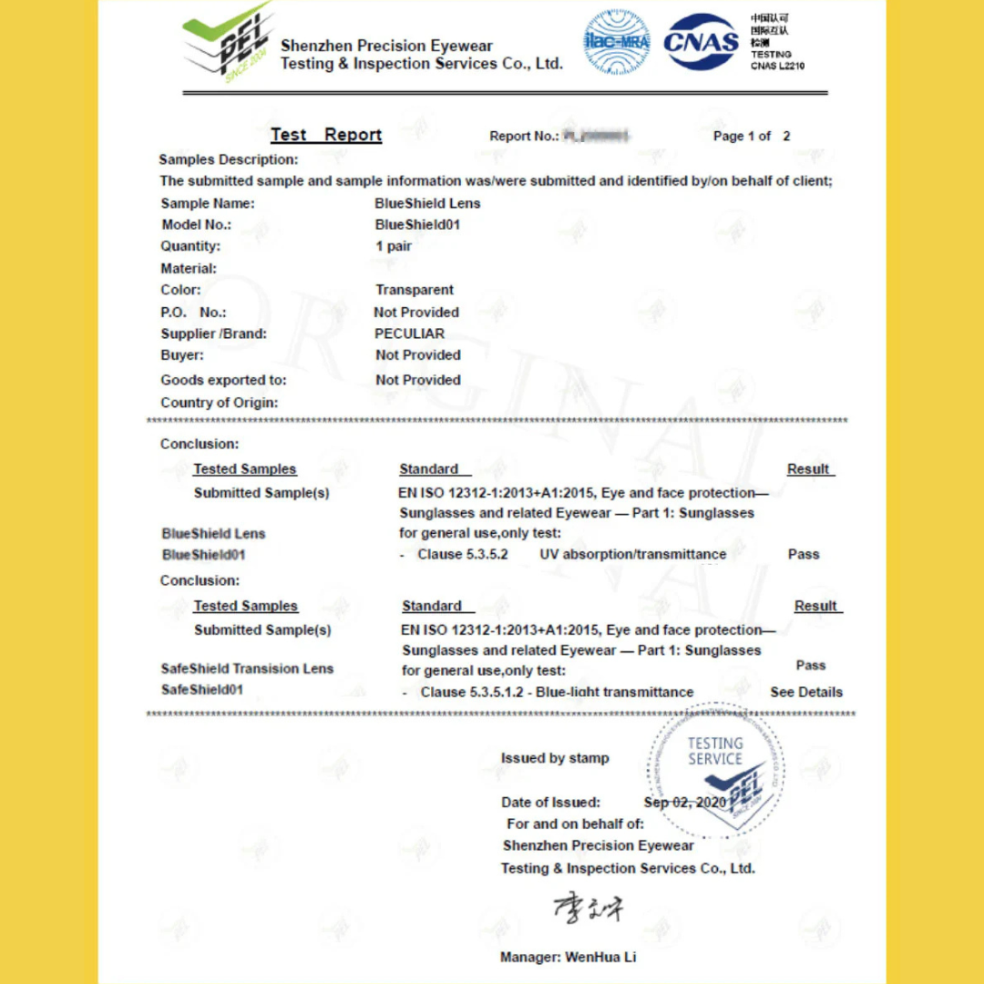 Peculiar Zane Square Metal Anti Rad Photochromic and Anti Radiation ...