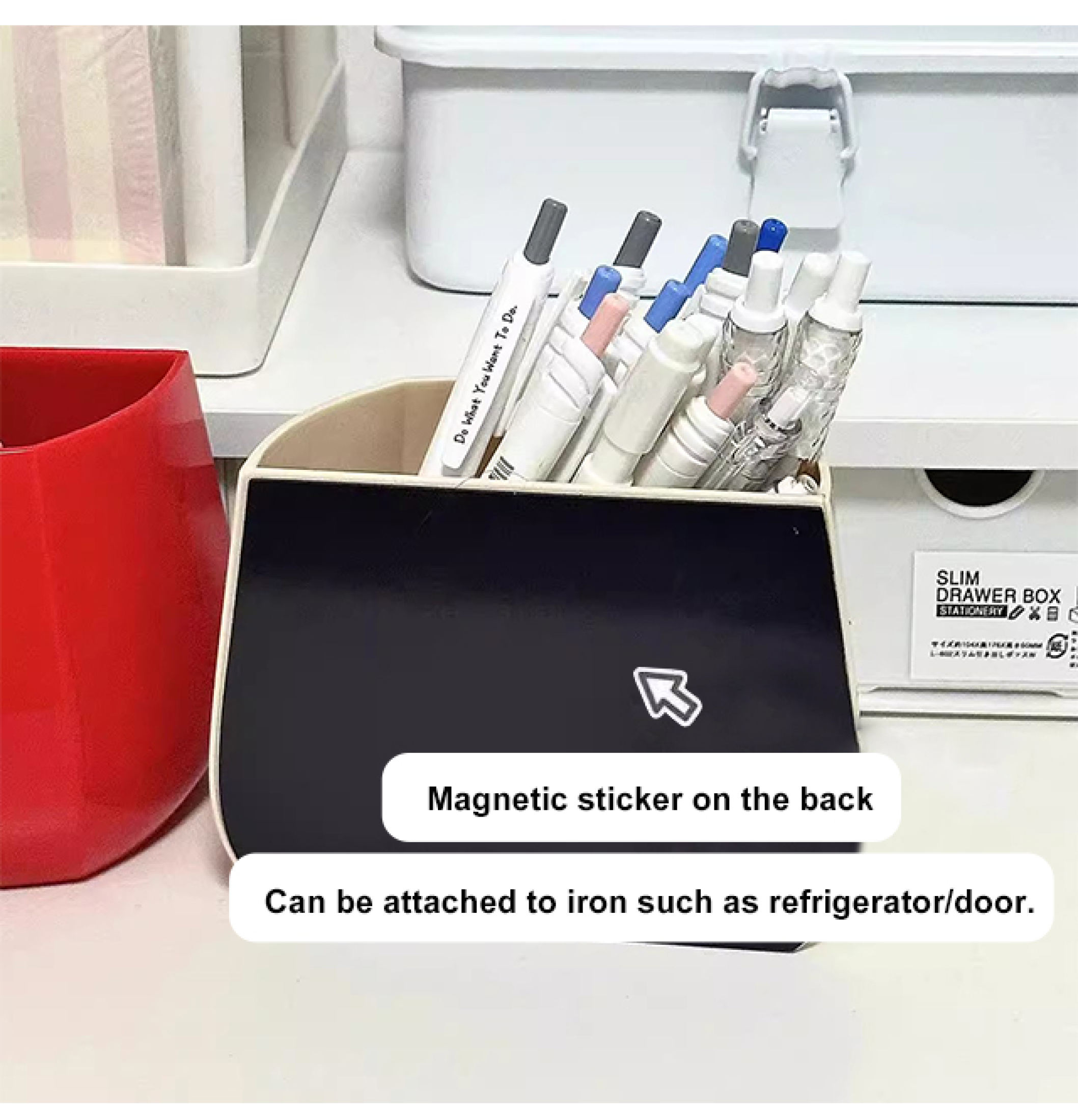 Magnetic Storage Box wall mounted Refrigerator Household Organizer ...