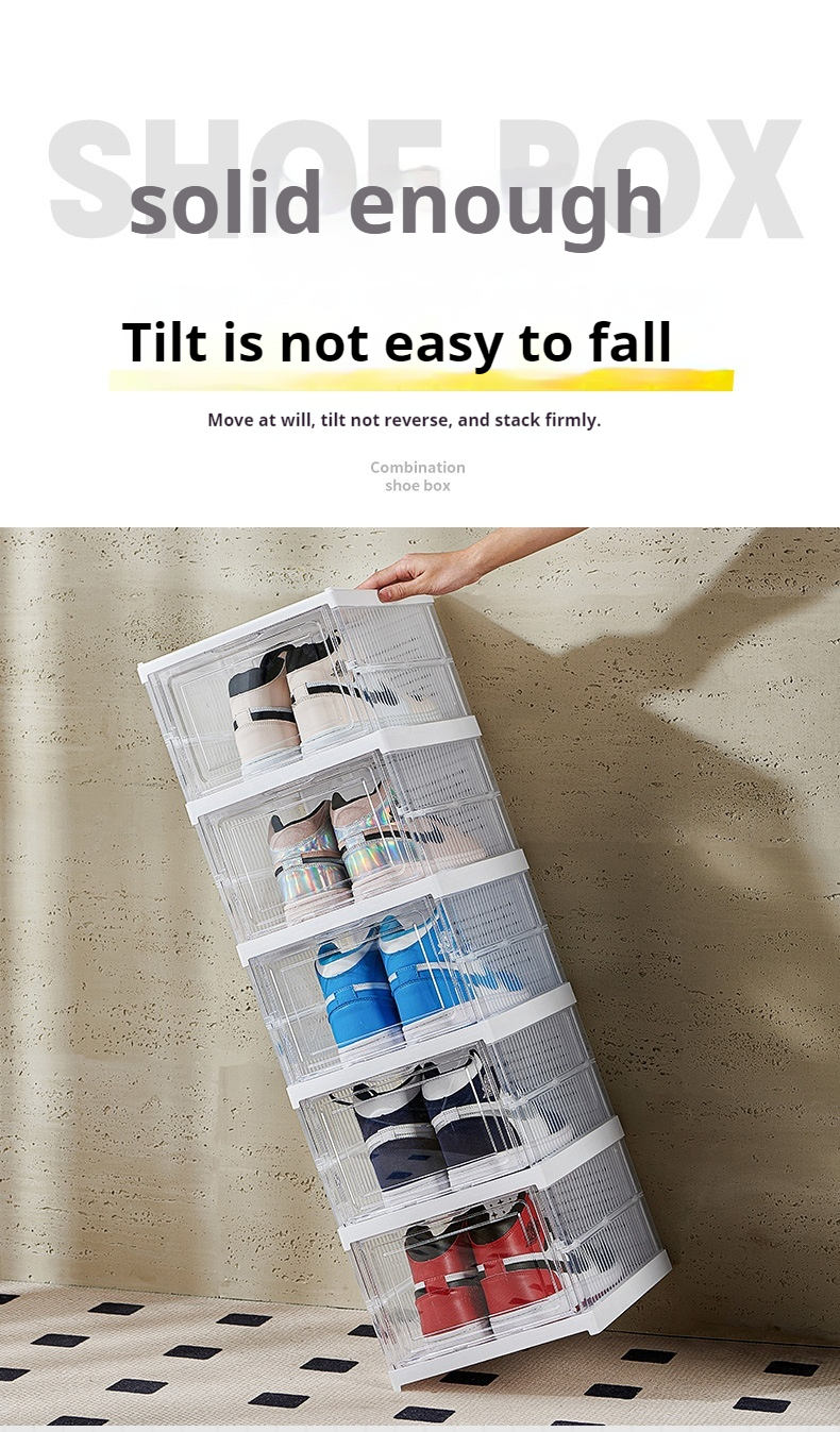 Transparent Foldable Shoe Rack 9 Layers Folding Shoe Cabinet Shoe ...